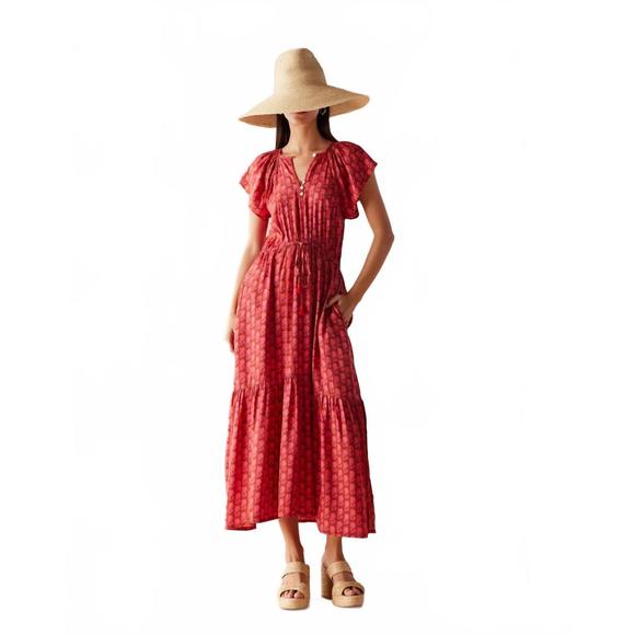 Omika | Dresses | New Omika Cora Midi Dress In Sasha Punch | Poshmark